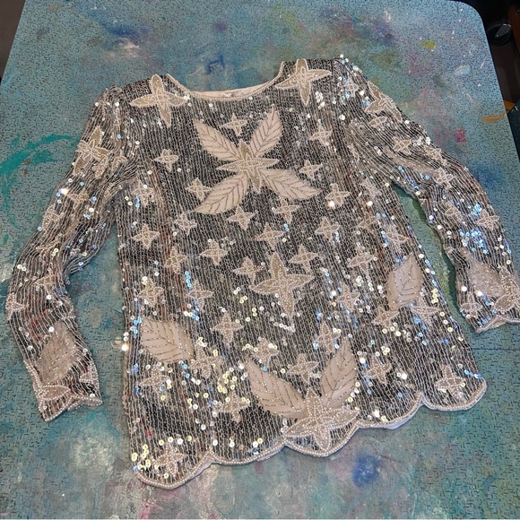 Tops | Vintage Silver Disco Ball Top | Poshmark